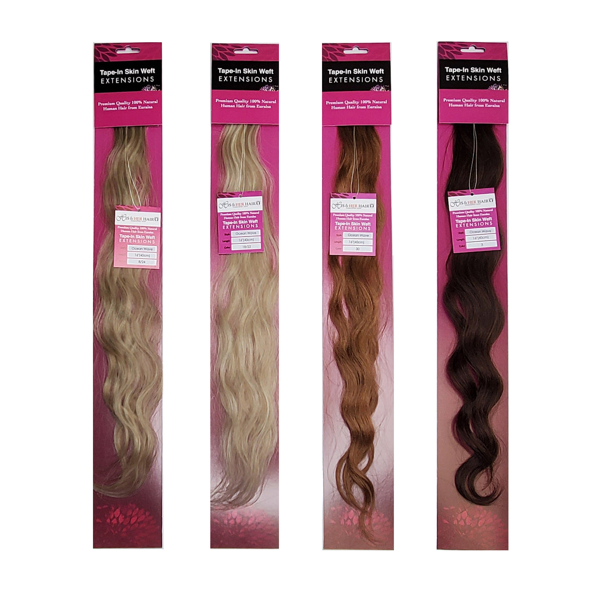 TAPE SKIN EXTENSION - OCEAN WAVE – HIS AND HER HAIR GOODS CO.